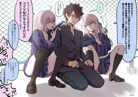 Artoria Pendragon Fujimaru Ritsuka Jeanne Darc Alter Jeanne Darc Alter And Saber Alter
