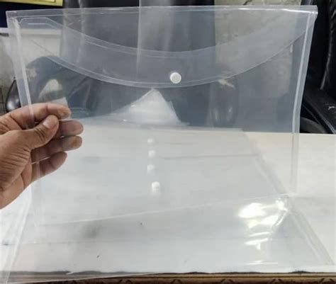 Plastic Transparent Button File Folder Size A4 At 4 75 Piece In New Delhi
