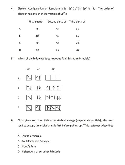 Solved 1 Electron Configuration Of Copper Atom Is 1s 2s 2p