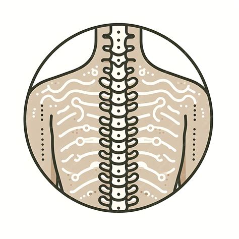 Spinal Cord Flat Illustration Of Human Body Organ For Medical Hostipal Educational Purpose