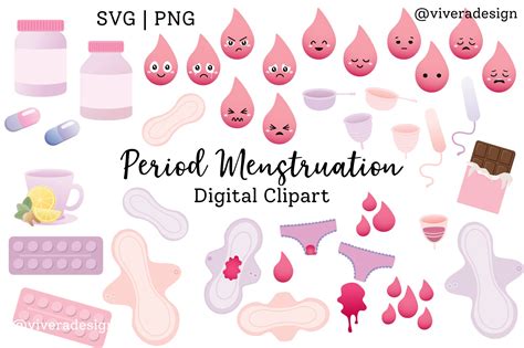 Kawaii Girl Clipart Pms Clipart Period Clipart African Etsy Clip