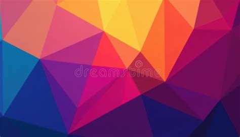 Interlocking Colored Polygons Sharp Angles Intense Hues Vector