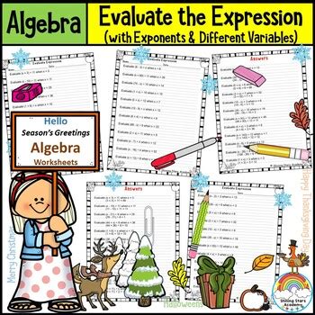Algebra Evaluate Expression With Exponents Different Variables