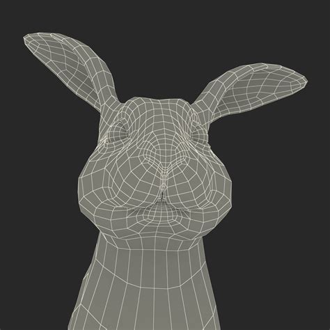 흰 토끼 포즈 3 3D 모델 129 max Free3D