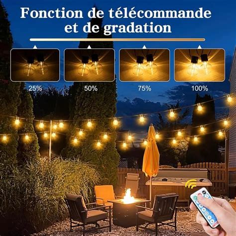 Guirlande Solaire Exterieur Lumineuse Led 15M Guirlandes Solaires