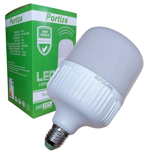 Foco Led Sensor De Movimiento 15w Portiza 360° Loganelectric