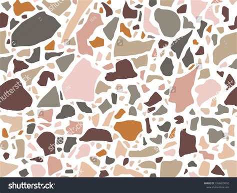 Terrazzo Mosaikböden Mit Bodenstruktur Nahtlose Vektorgrafik In Stock