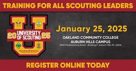 University Of Scouting Michigan Crossroads Council Scouting America