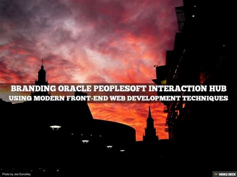 Branding Oracle Peoplesoft Interaction Hub Ppt