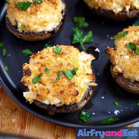 Air Fryer Crab Stuffed Mushrooms So Tasty Airfryandeat