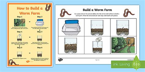 How To Build A Worm Farm Activity Pdf Twinkl Biology