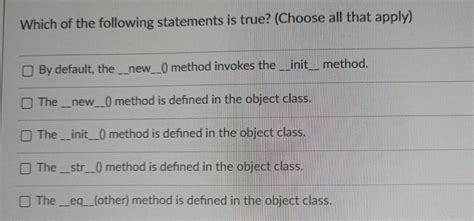 Solved Which Of The Following Statements Is True Choose Chegg