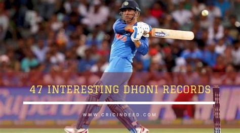 47 Records Held By Ms Dhoni In International Cricket [all Formats