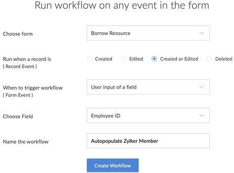 Autopopulate Zoho Creator Field With Zoho People Data Zoho Creator