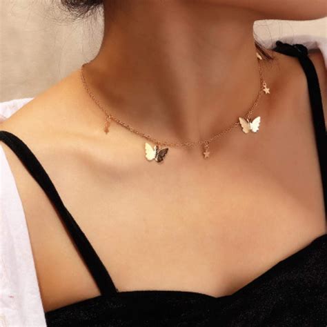 Gargantilla En Capas Collares Gargantillas Para Mujer Collar De Cadena De Metal De Color