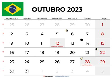 Mes De Outubro Calendário 2023 FDPLEARN