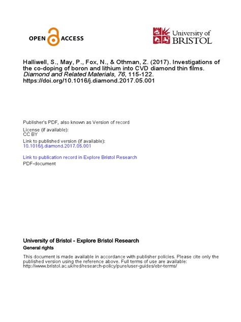 Doping Of Boron And Lithium Pdf