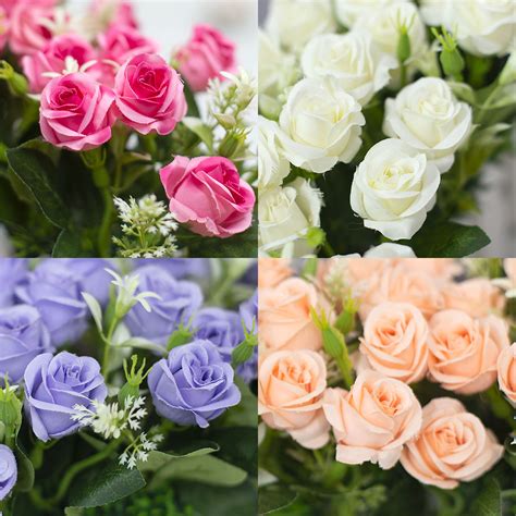 아티플라자 잉글리시로즈버드 울타리화분 실크플라워 조화꽃