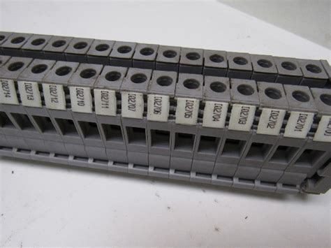 Entrelec 5120 M10 10 Gray Terminal Block Din Rail Strip 800v 55a Lot Of