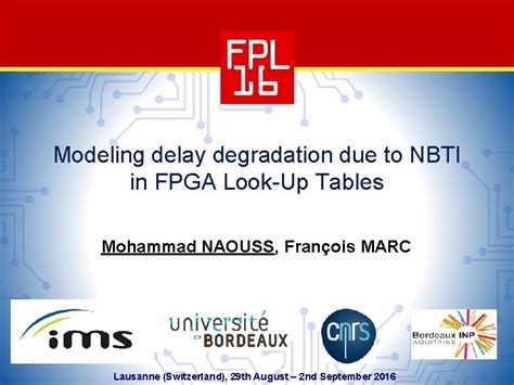 Modeling Delay Degradation Due To Nbti In Fpga