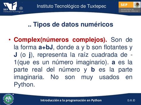 Tipos De Datos Numéricos En Python