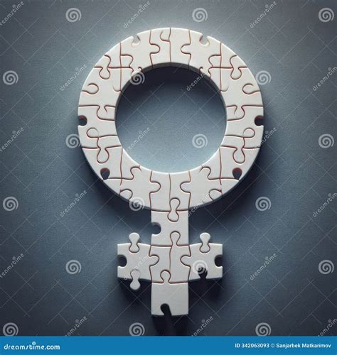 Puzzle Of Unity Interlocking Puzzle Pieces Forming A Female Symb Royalty Free Stock Photo