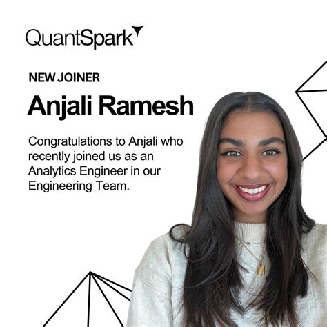 Quantspark On Linkedin Were Thrilled To Welcome Anjali To The Team At
