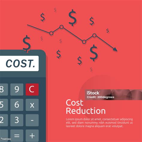 Business Finance Crisis Concept Cost Reduction Management Arrow Line Decrease Money Graph Fall