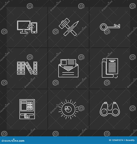 Camcoder Camera Video Multimedia Computer Setting Eps Icons