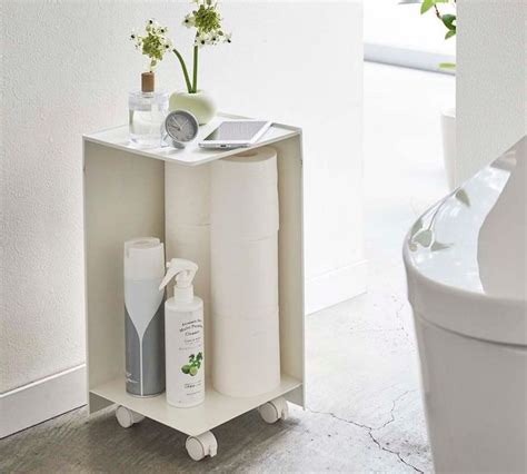 すっきりおしゃれに！トイレットペーパー12ロールが収納できる便利グッズ
