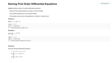 Solved Solving First Order Differential Equations My Chegg