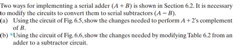 Two Ways For Implementing A Serial Adder Ab Is