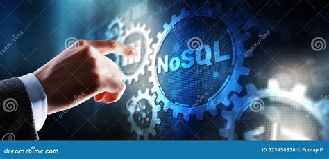 Nosql Structured Query Language Database Technology Concept Server Room Background Royalty