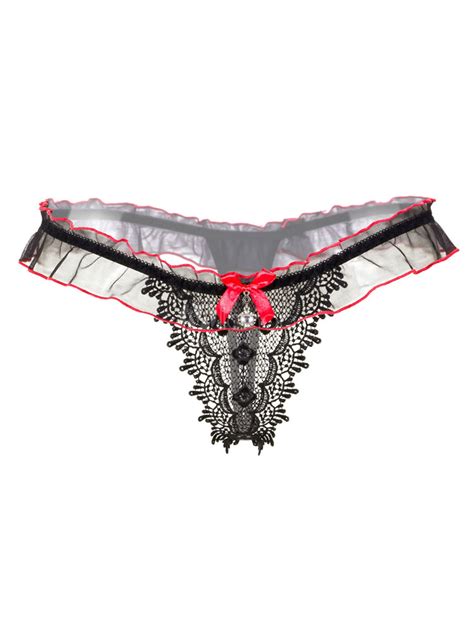 Women Sexy Lingerie Lace Bows Underwear Panties