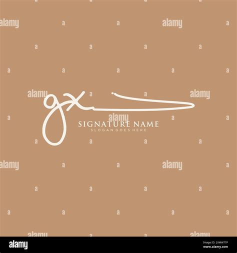 Gx Signature Logo Template Stock Vector Image And Art Alamy