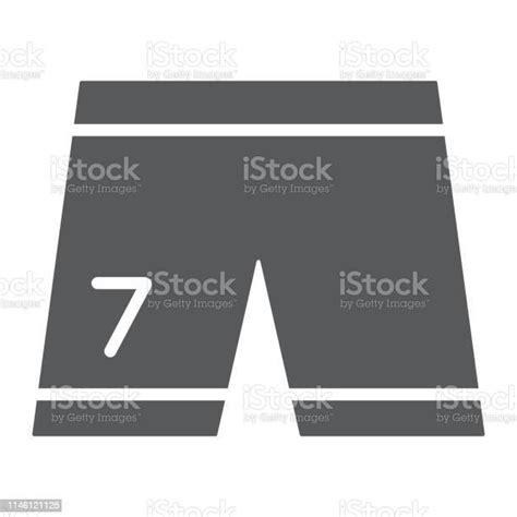 サッカーショーツグリフのアイコン服やスポーツサッカーショーツのサインベクトルグラフィックス白の背景上の固体パターン くつろぐのベクター