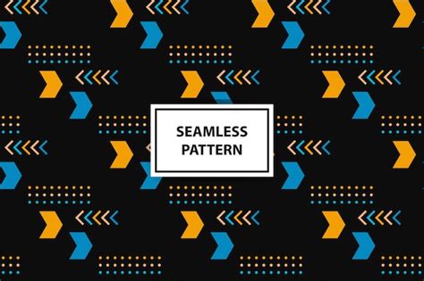 Premium Vector Seamless Geometric Pattern In Memphis Style Vector