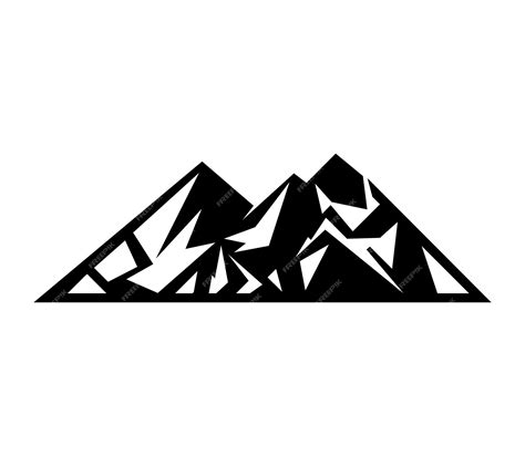 Ilustração Em Vetor De Montanha Vetor Premium