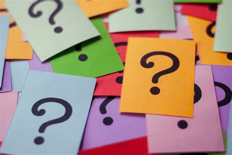 premium photo colorful cards with printed question marks