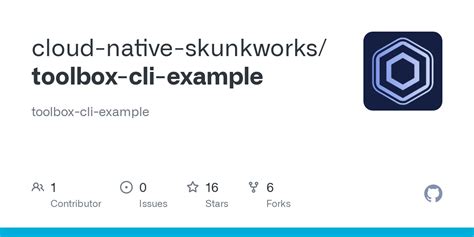 Github Cloud Native Skunkworkstoolbox Cli Example Toolbox Cli Example