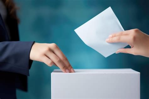 Premium Ai Image Female Or Women Voter Holds Envelope In Her Hand