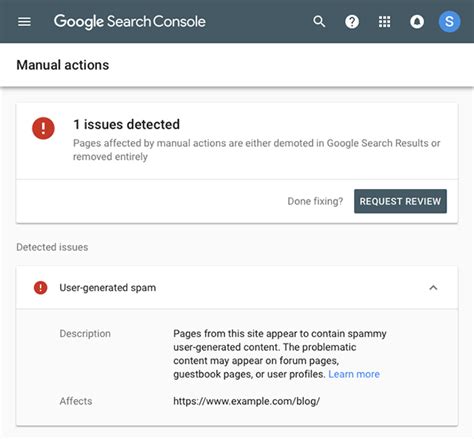 Google Investigating Missing Manual Actions