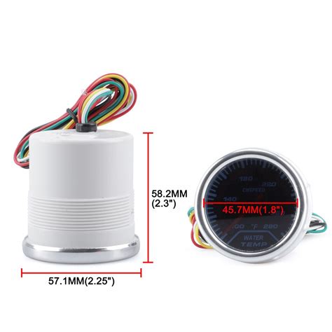 Auto Water Temp Gauge 2 52mm Smoke Lens 100 280 Grandado