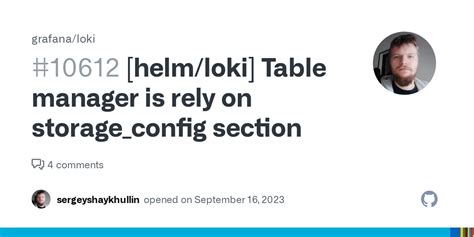Helm Loki Table Manager Is Rely On Storage Config Section Issue