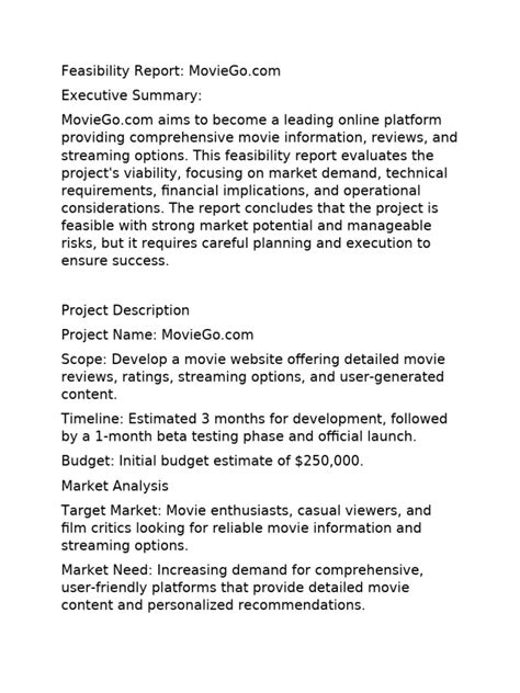 Feasibility Report Pdf