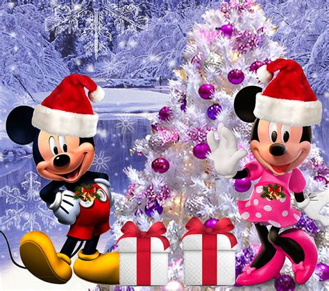 1440x1280px Feliz Navidad Mickey Mouse Minnie Invierno Navidad