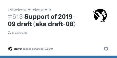 Support Of Draft Aka Draft Issue Python Jsonschema Jsonschema GitHub