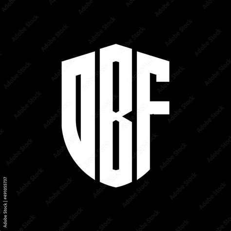 Dbf Letter Logo Design Dbf Modern Letter Logo With Black Background