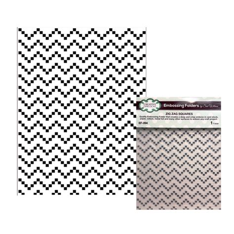 Embossing Folder Chevron Zig Zag Squares Craft Folders Etsy