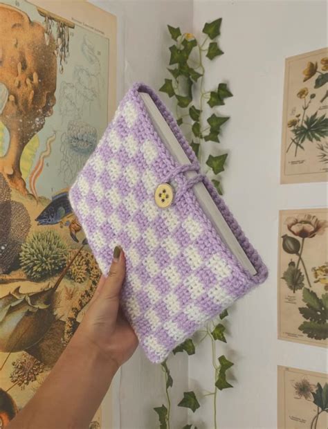 Crochet Book Sleeve In 2022 Crochet Books Crochet Book Cover Diy